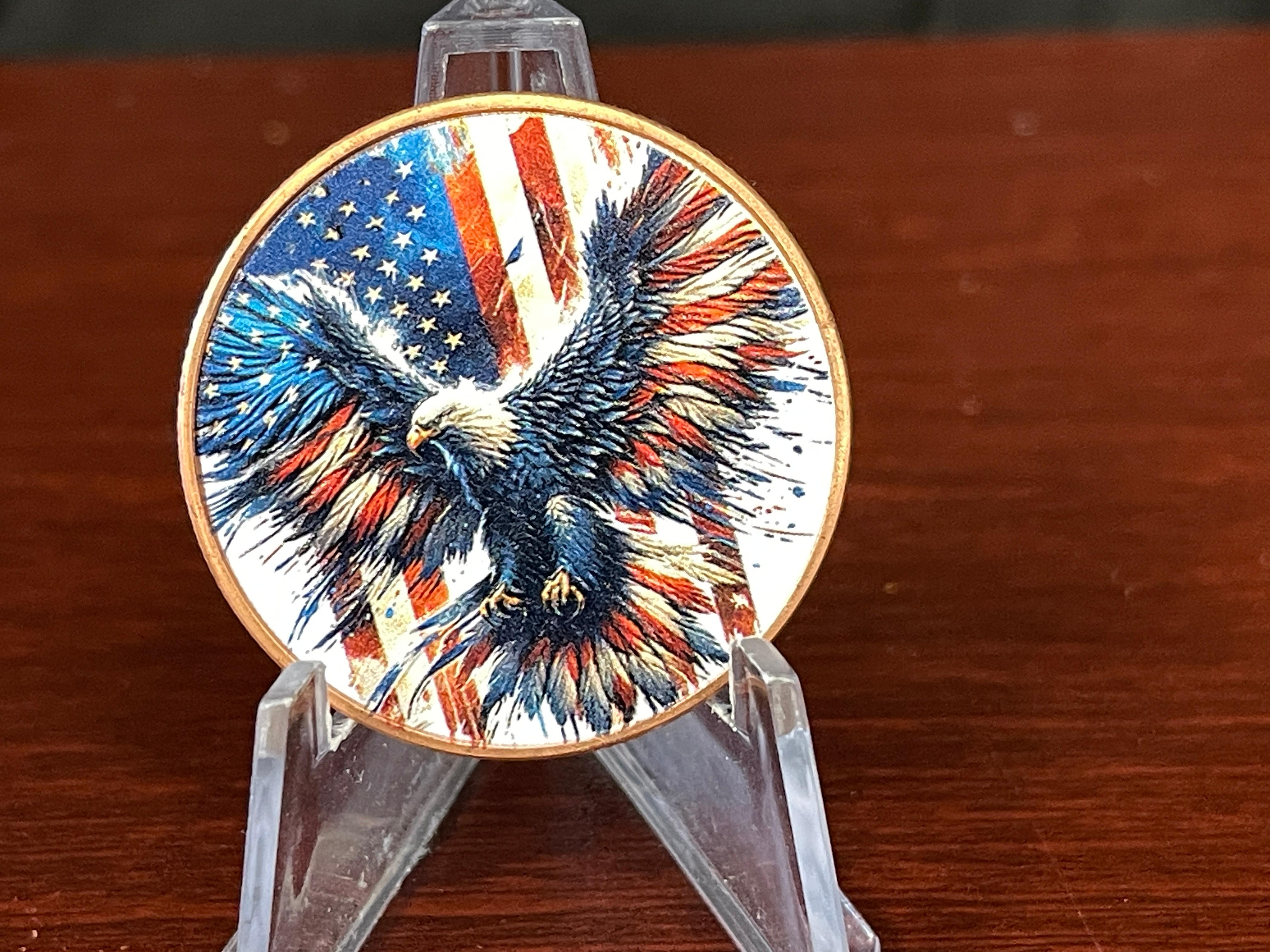 Lot - 1 OZ COPPER COLORIZED EAGLE ROUND