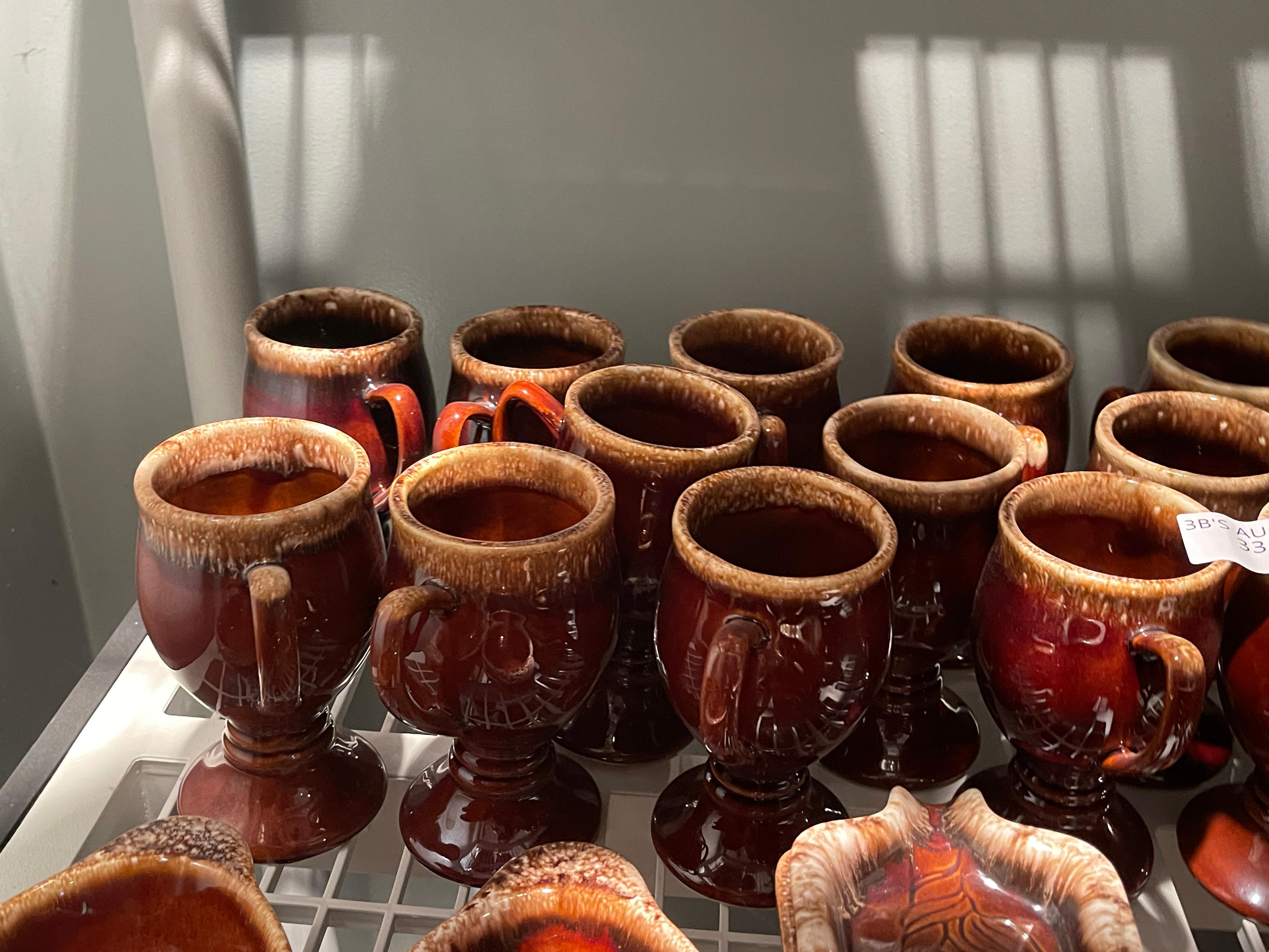 Lot - LARGE LOT OF HULL POTTERY CUPS