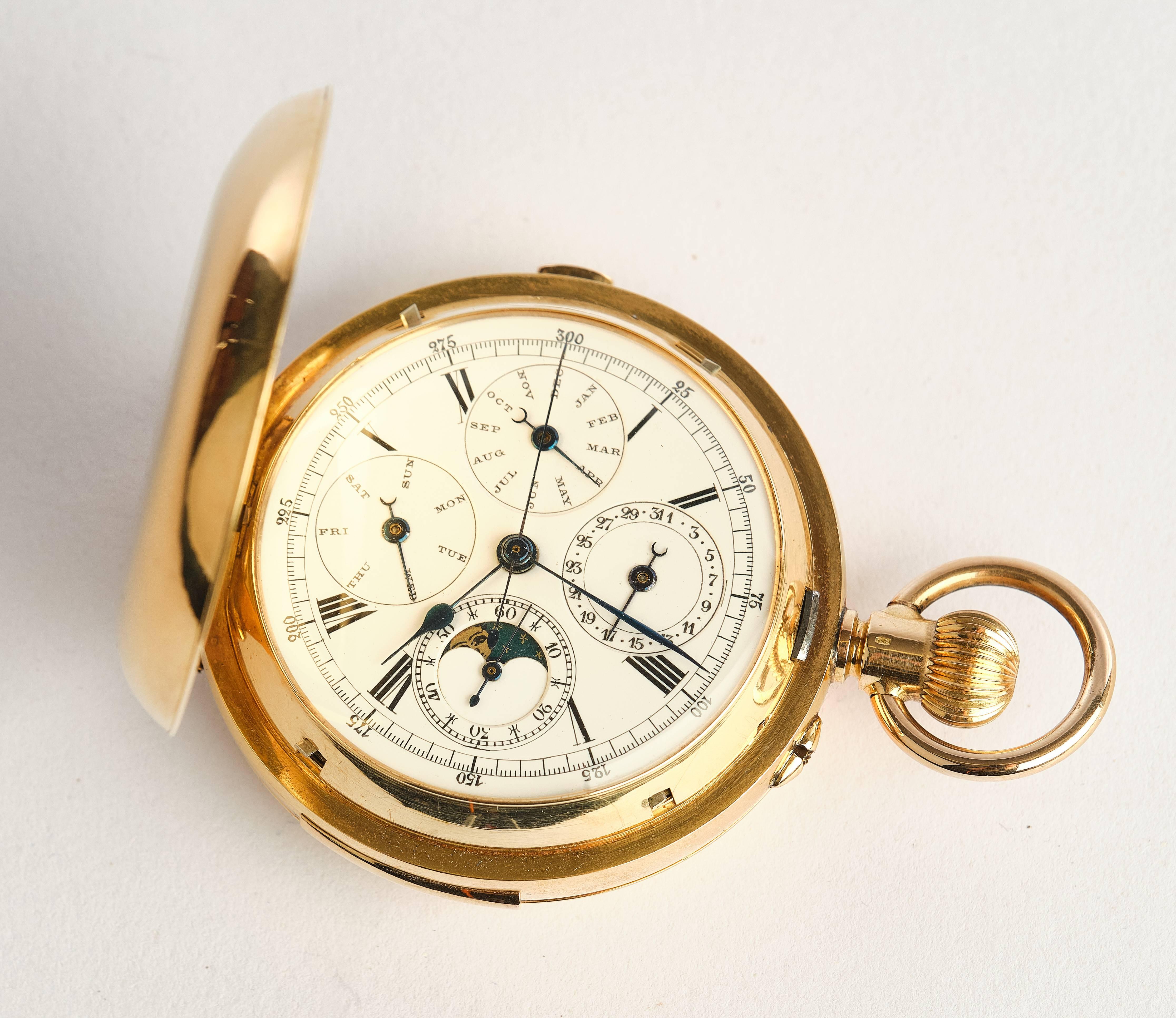 At Auction: Pocket watch, Grand Complication Chronograph, circa 1880 ...