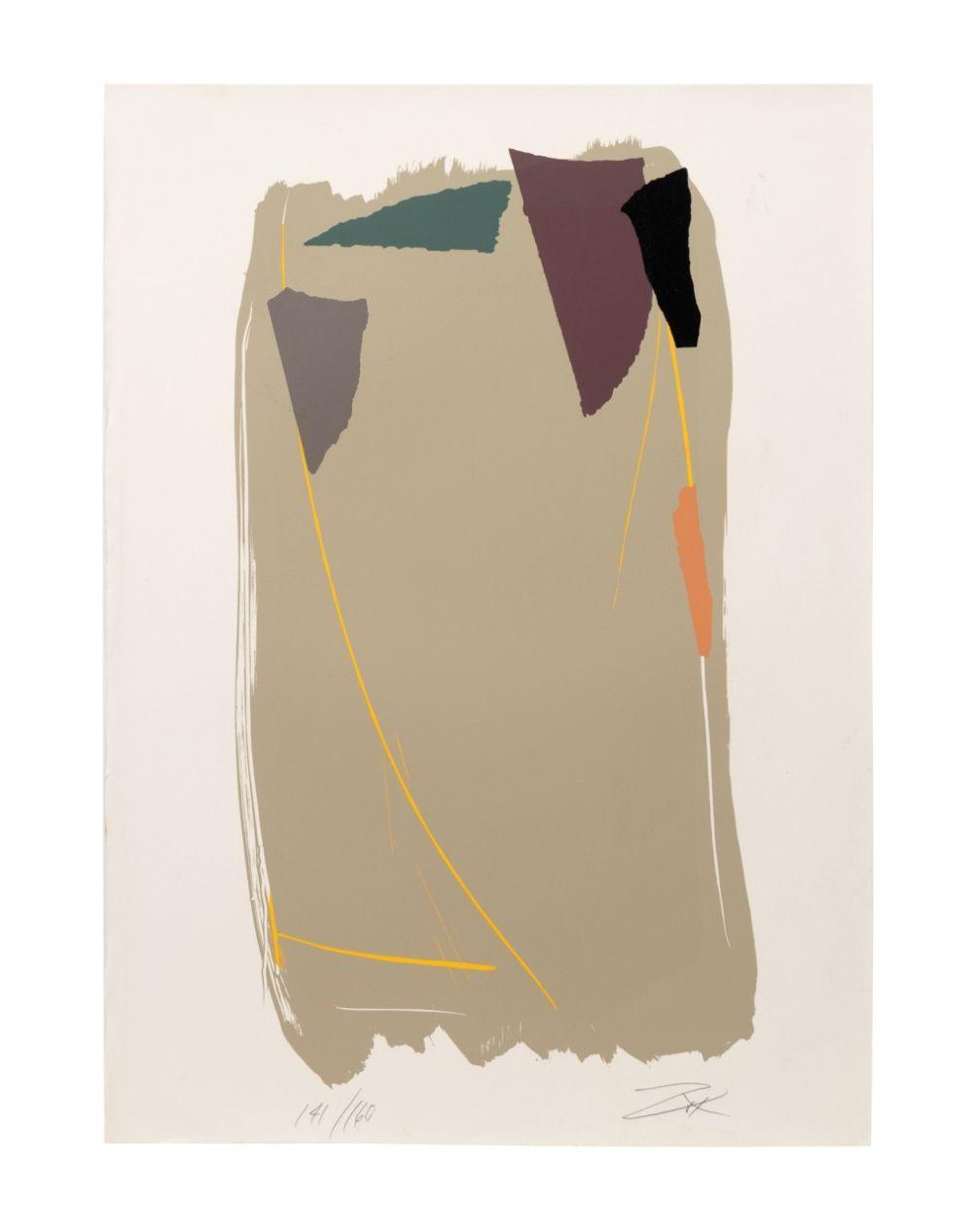 Sold at Auction: Larry Zox, LARRY ZOX 'GREY SWEEP II' 1979 SCREENPRINT