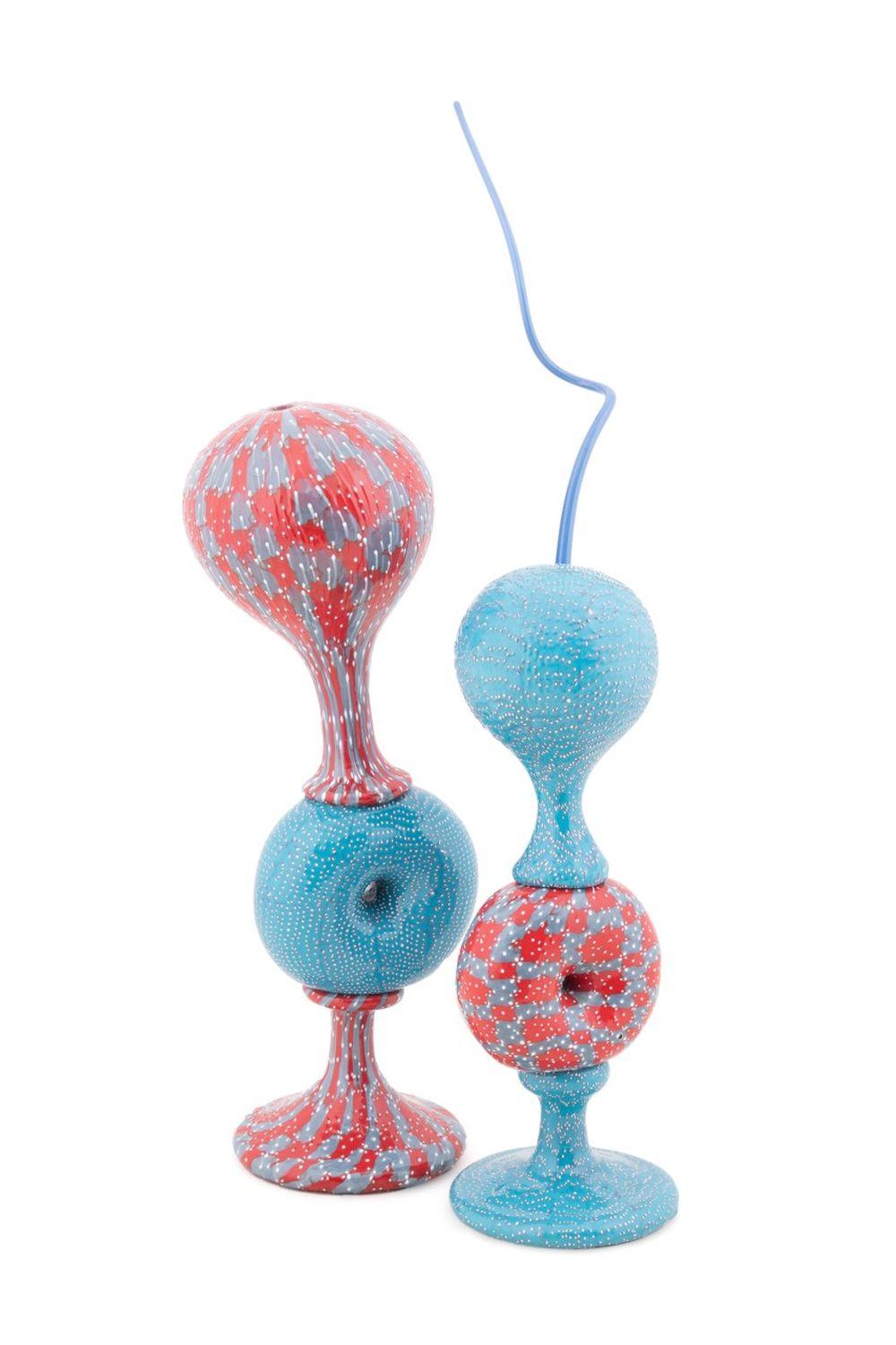 Sold at Auction: NICK MOUNT, PAIR OF MURRINE GLASS SCENT BOTTLES