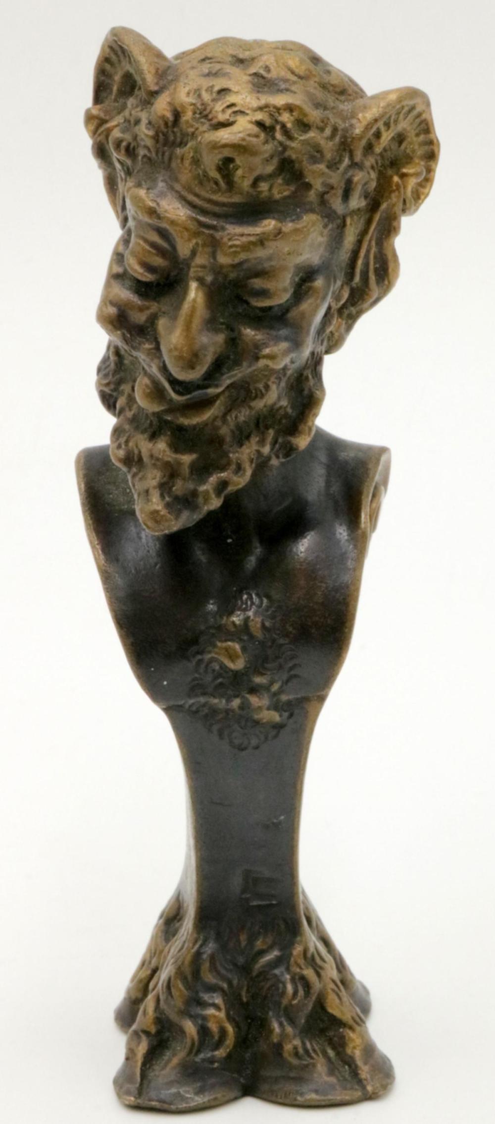 Sold Price: Attr. To Alexandre Caron "Devil" Bronze Bust - July 1, 0118 ...