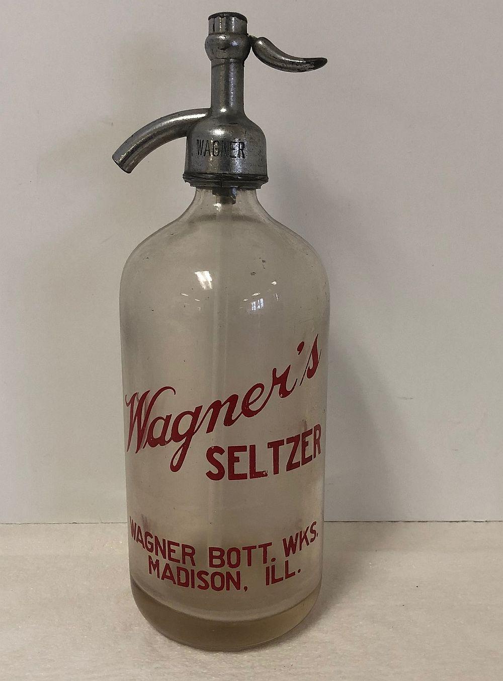 Sold at Auction: Wagner's Advertising Seltzer Bottle, Madison, IL ...