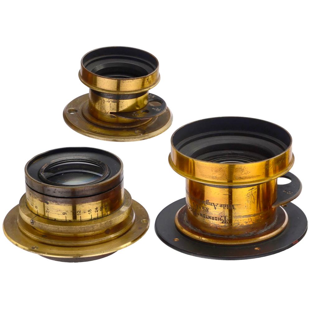 Sold at Auction: 3 Wide-Angle Brass Lenses, c. 1900