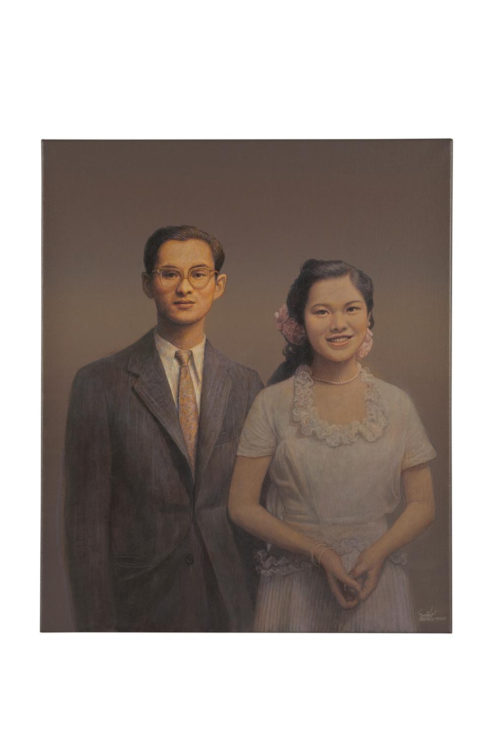 Sold at Auction: Praiwan Dakliang, Praiwan Dakliang, King Rama IX & Queen