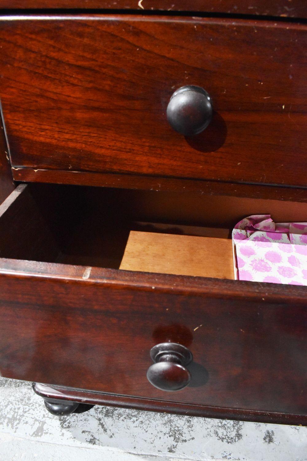 Sold Price: Antique Cedar Chest of 6 Drawers - turned knob handles ...