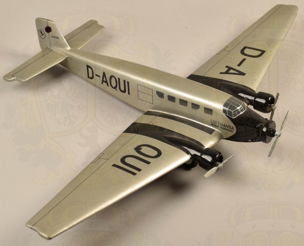 Sold at Auction: Airplane model of Junkers Ju-52 D-AQUI Flugzeug-Modell ...