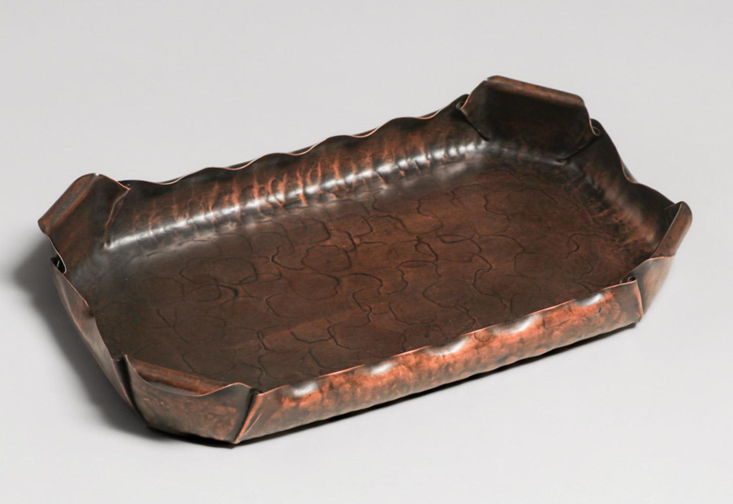 At Auction: Craftsman Studios Hammered Copper Tray c1930s