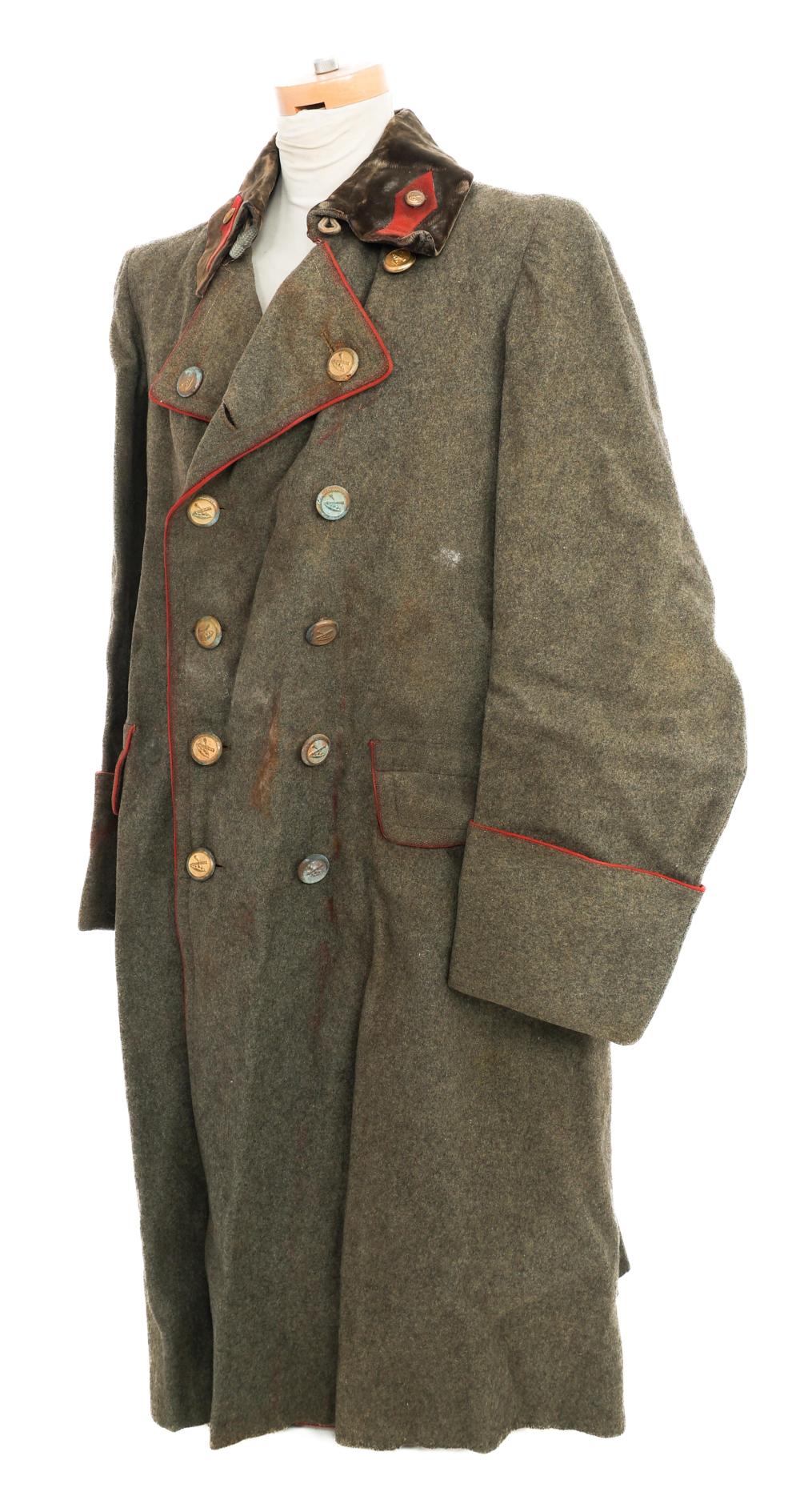 Sold at Auction: WWI AUSTRO-HUNGARIAN ARTILLERY OFFICER GREATCOAT