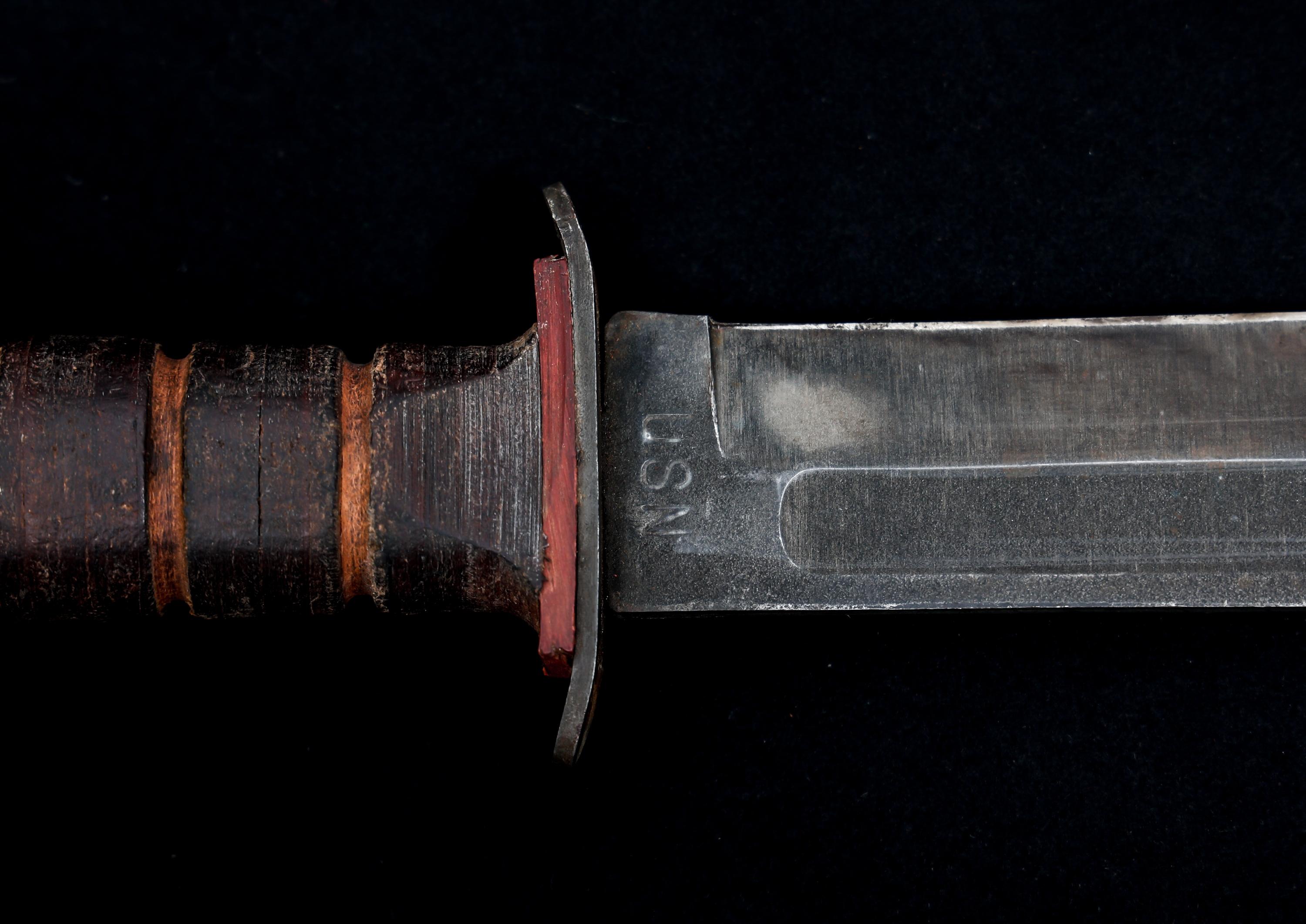 Sold Price: WWII USN RED SPACER MKII FIGHTING KNIFE BY ROBESON ...