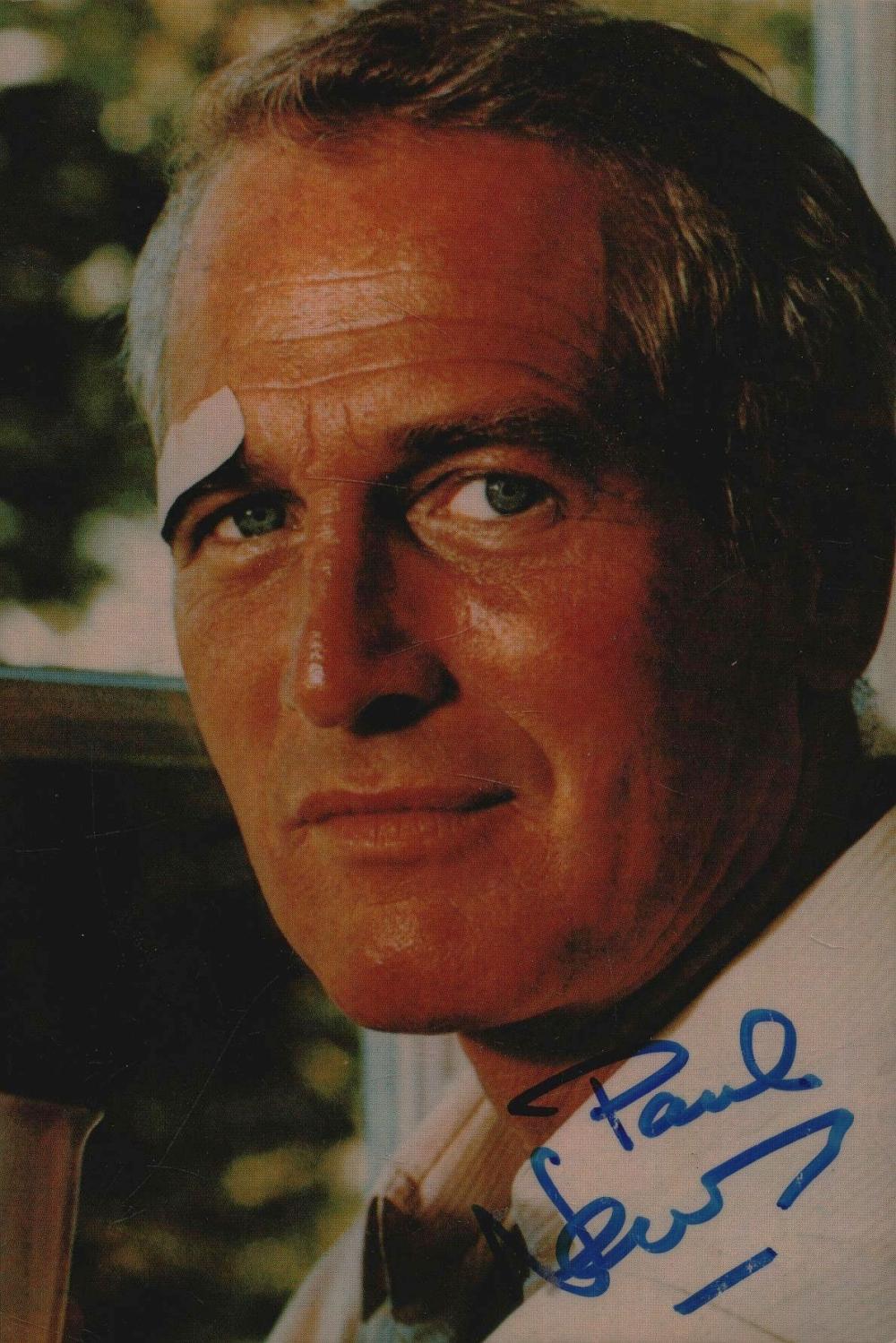 At Auction: Paul Newman signed 6x4 inch colour promo post card. Good ...