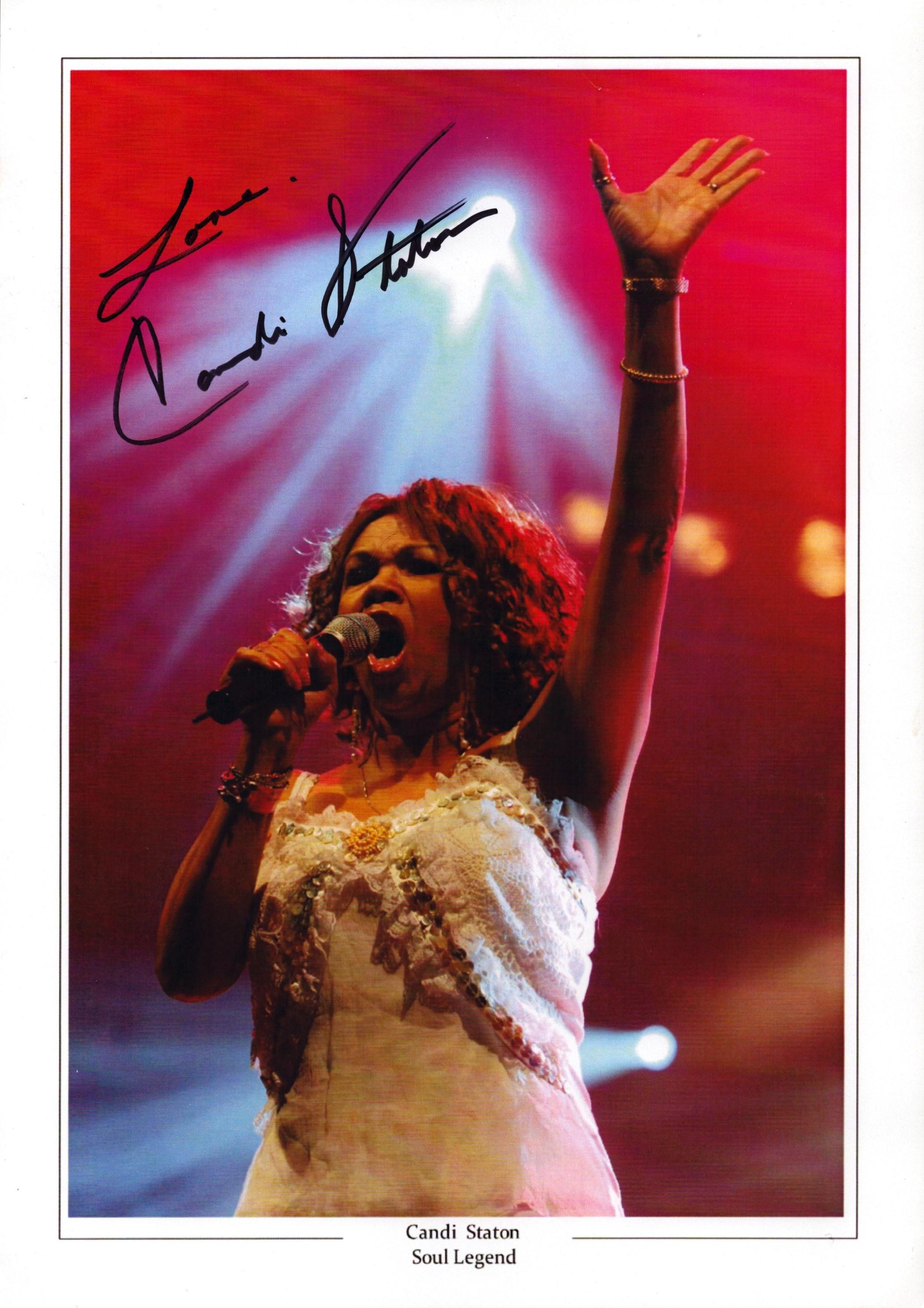 At Auction: Candi Staton signed 12x8 inch Soul Legend colour photo ...