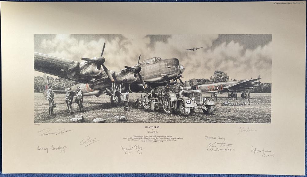 Sold Price: WW2 Colourised Print Grand Slam by Richard Taylor Multi ...