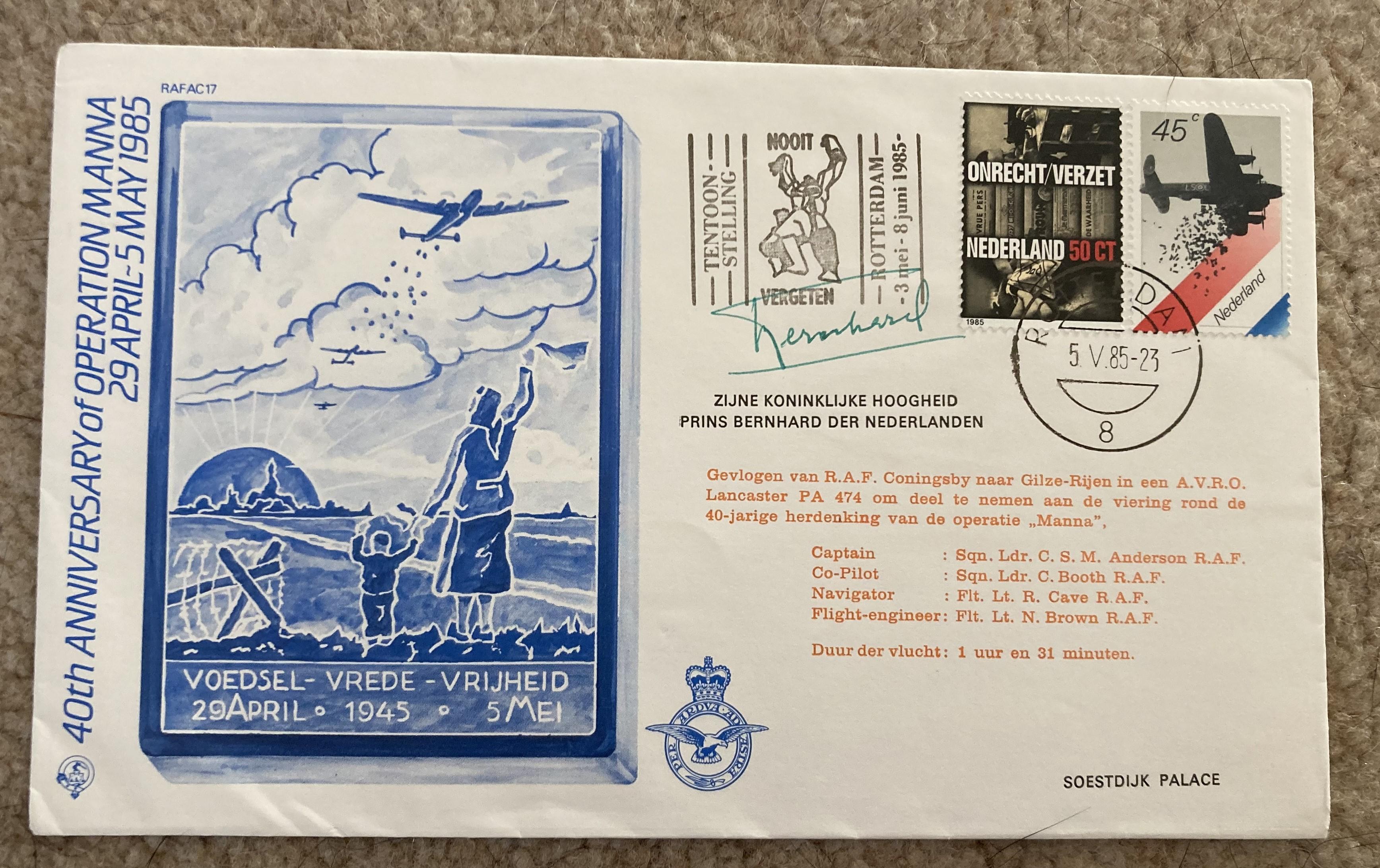 At Auction: WW2 Prince Bernhard of the Netherlands signed cover C76d ...
