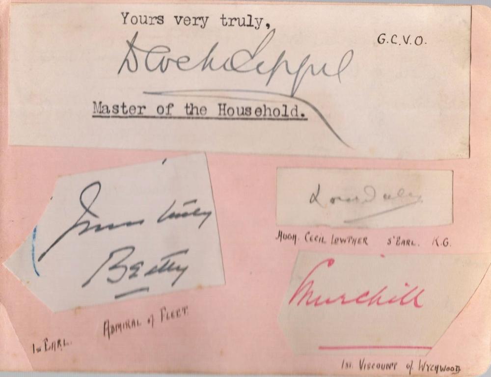 Bid Now: Vintage multi-signed piece with signatures affixed to a page ...