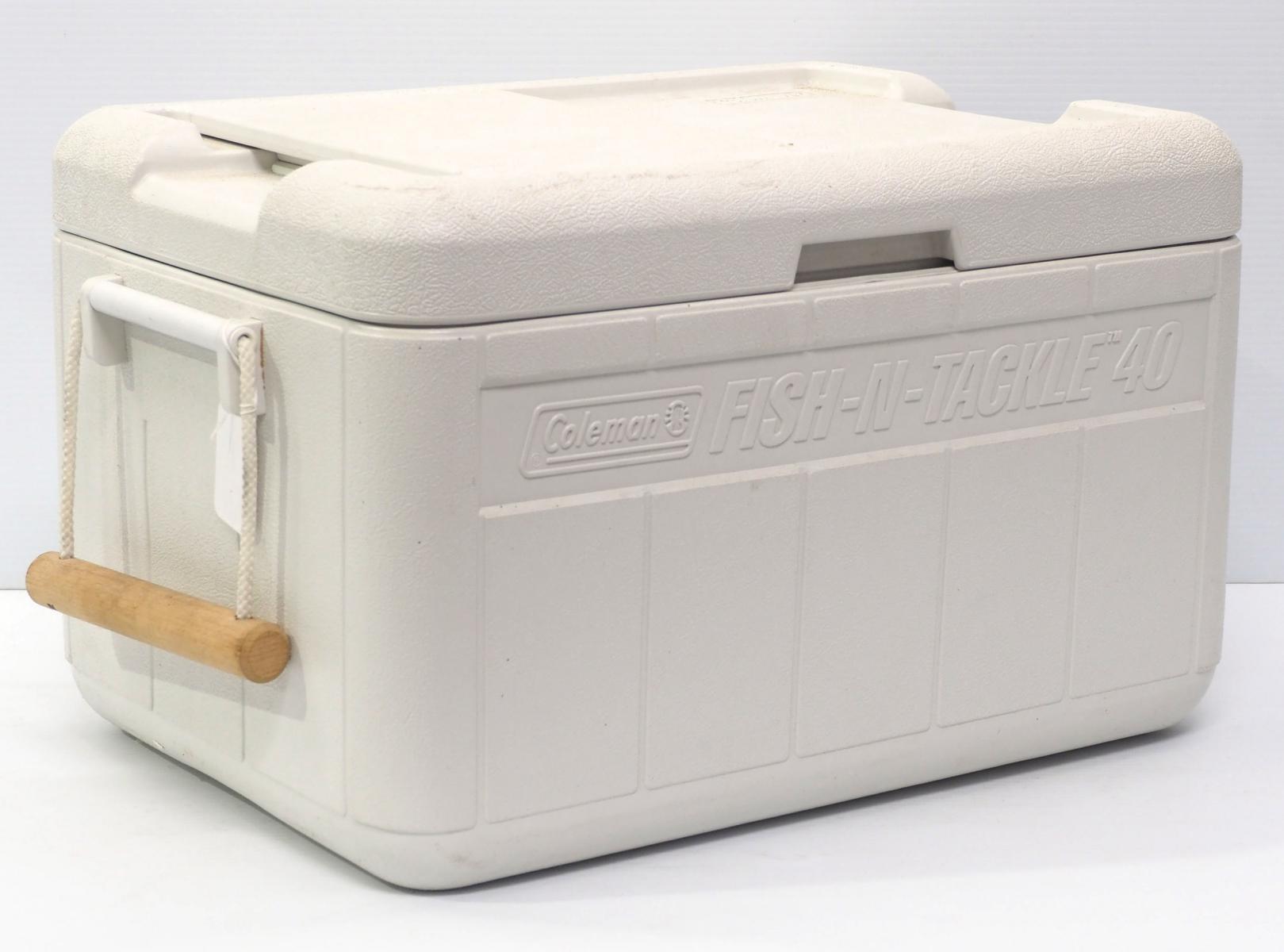 At Auction: Coleman 40 quart poly fish and tackle cooler
