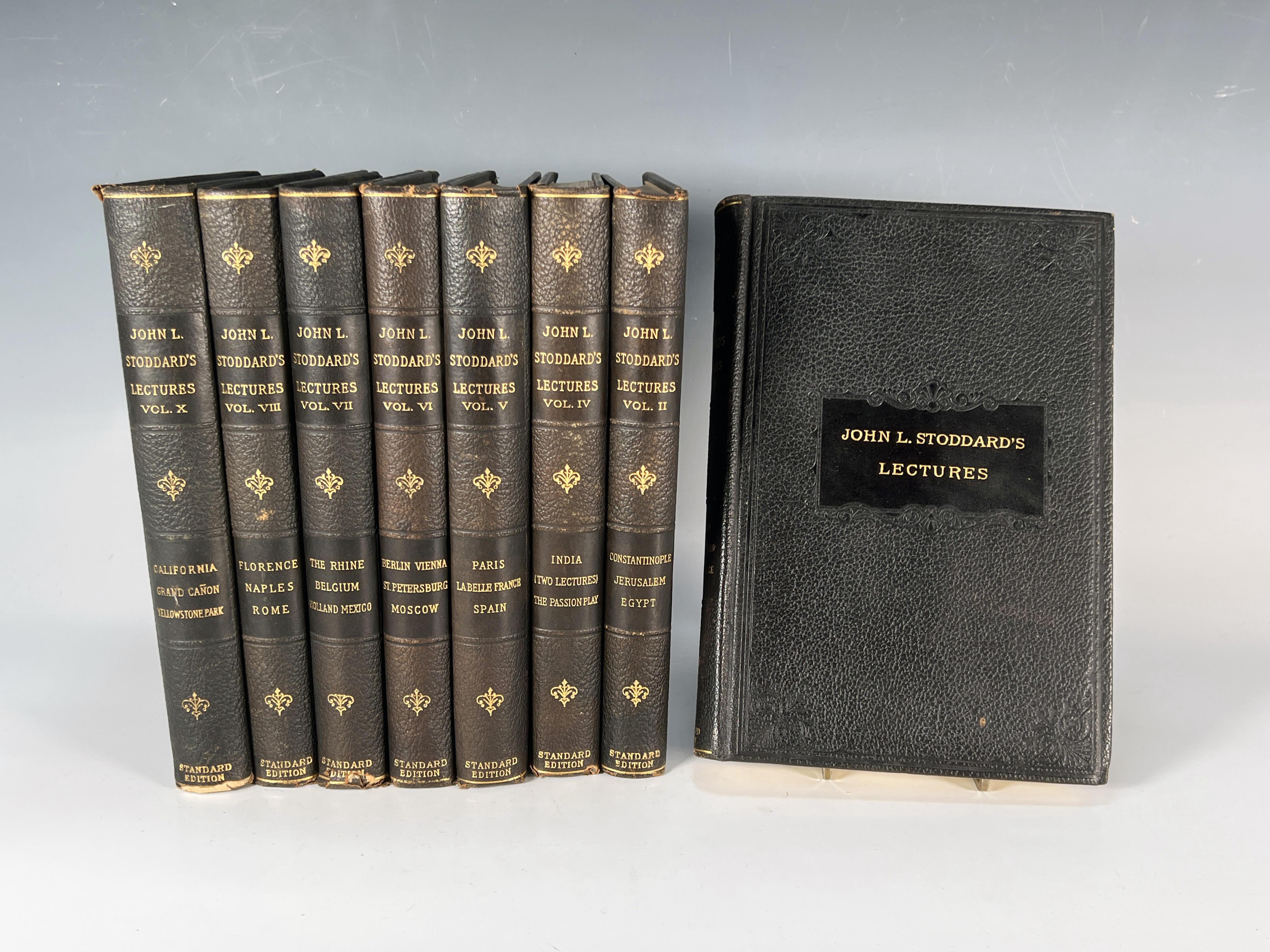 At Auction: JOHN L. STODDARDS LECTURES 8 OF 10 VOLUMES 1899