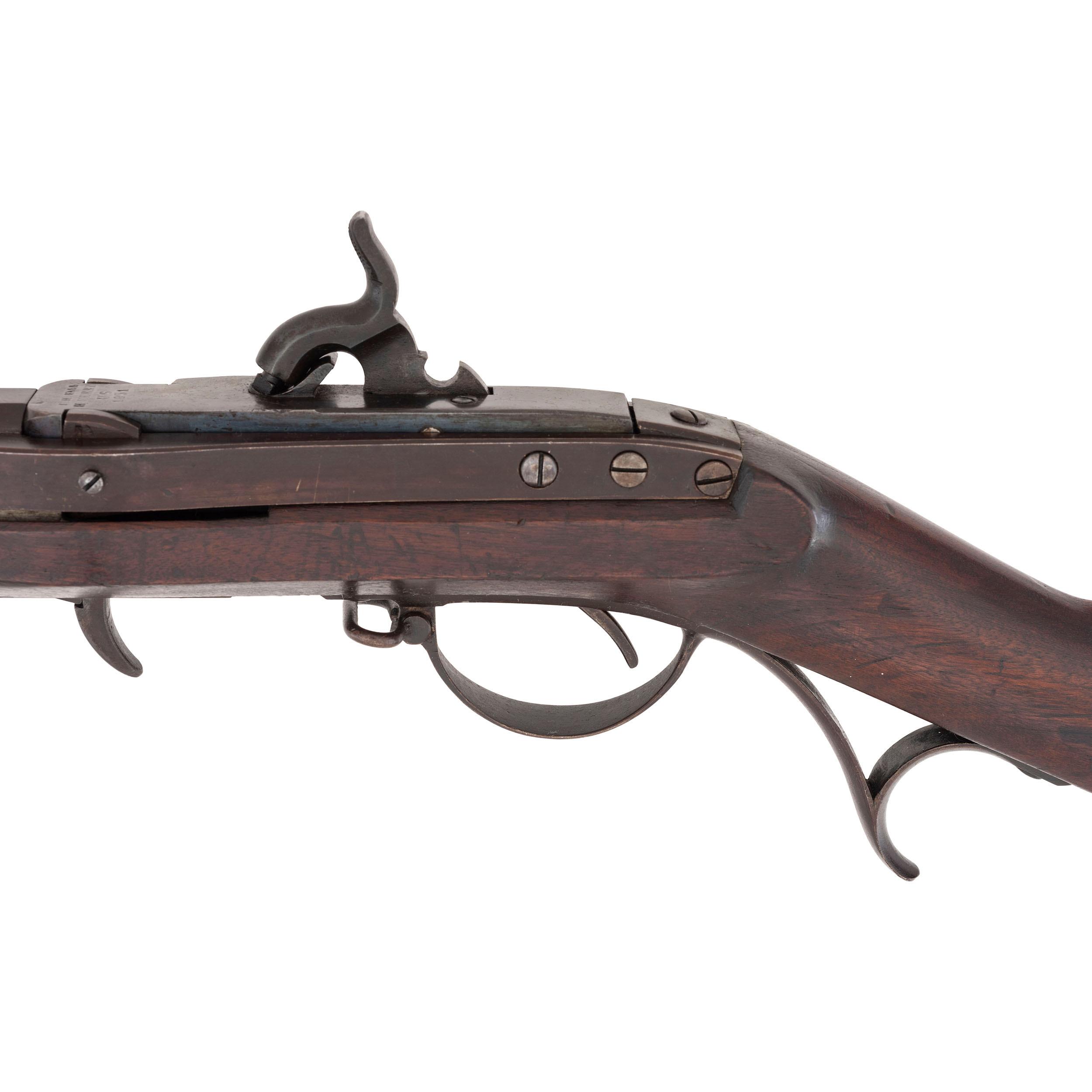 Bid Now: Percussion Altered Harpers Ferry Model 1819 Hall Rifle Dated ...