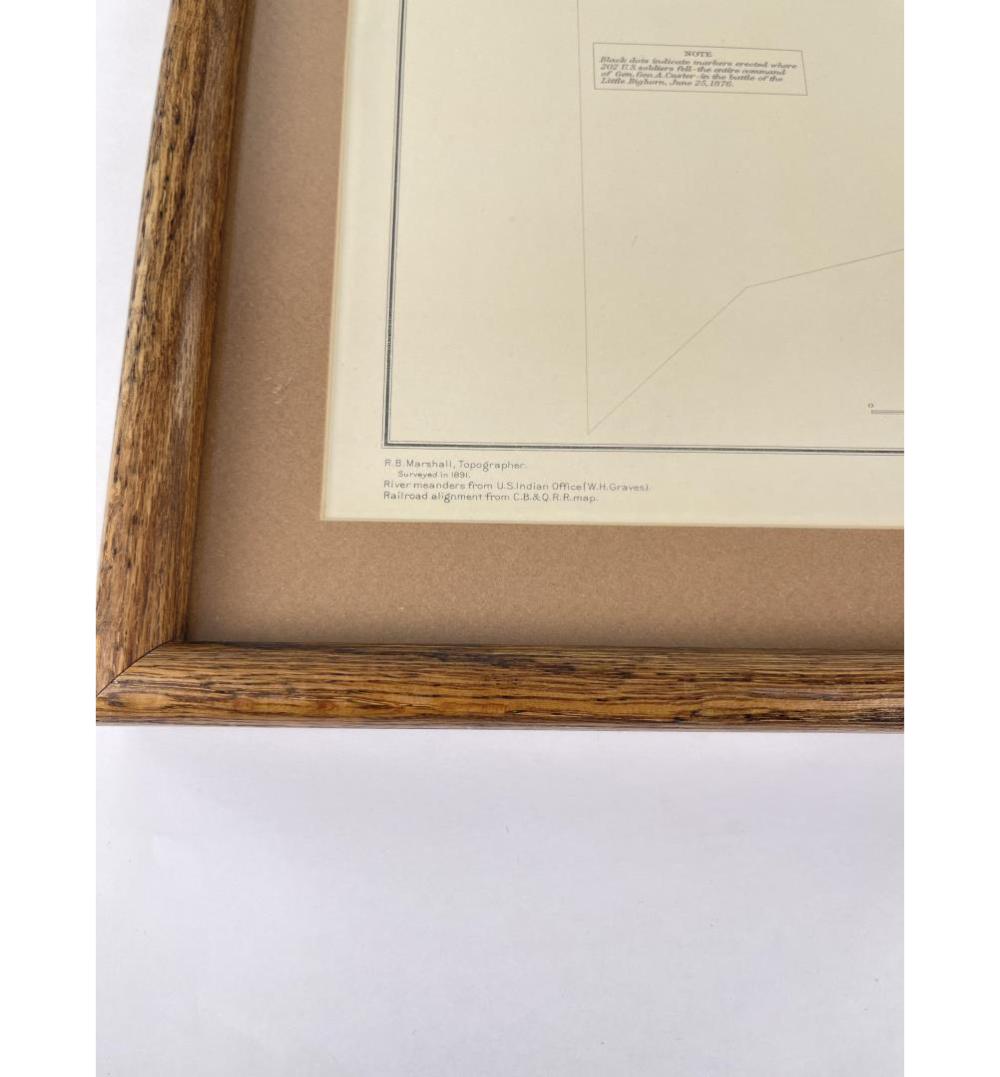 Sold Price: 1908 FRAMED MAP OF THE CUSTER BATTLEFIELD - Invalid date MDT