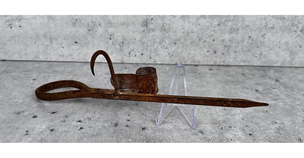 At Auction: Reproduction Miners Candlestick