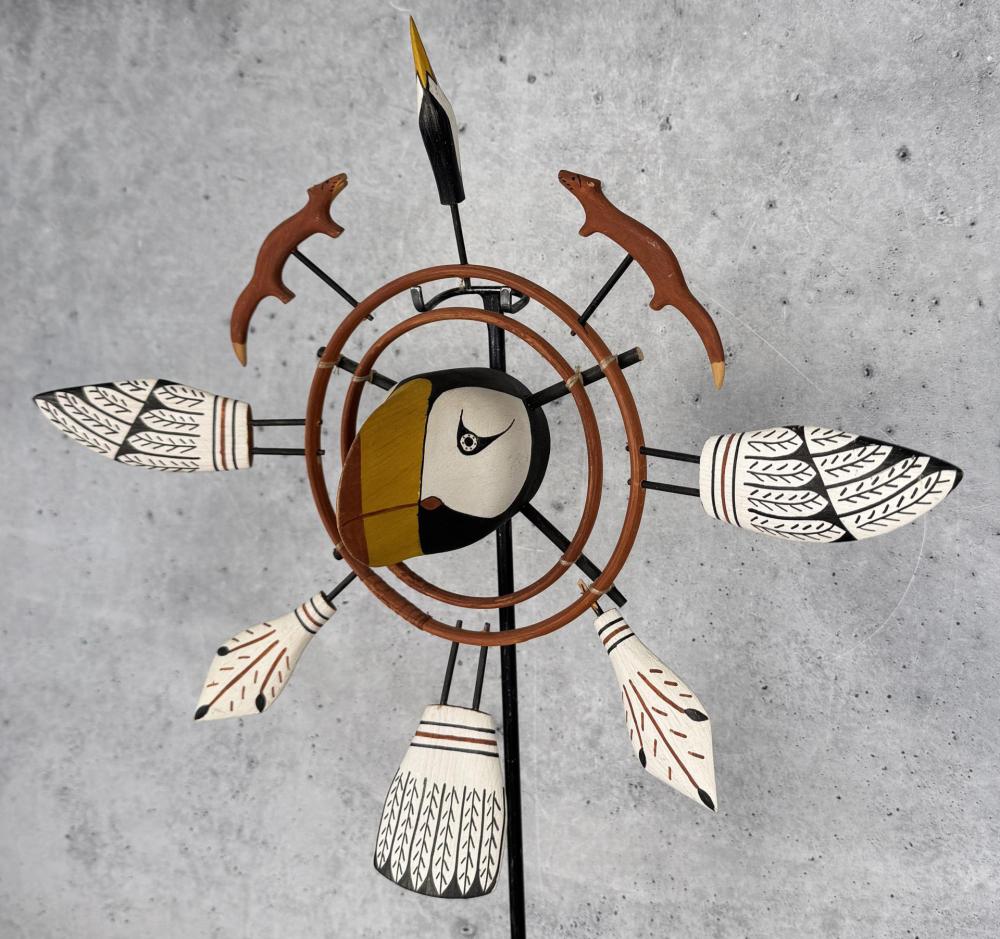 At Auction: Harry Shavings Alaskan Eskimo Inuit Puffin Mask