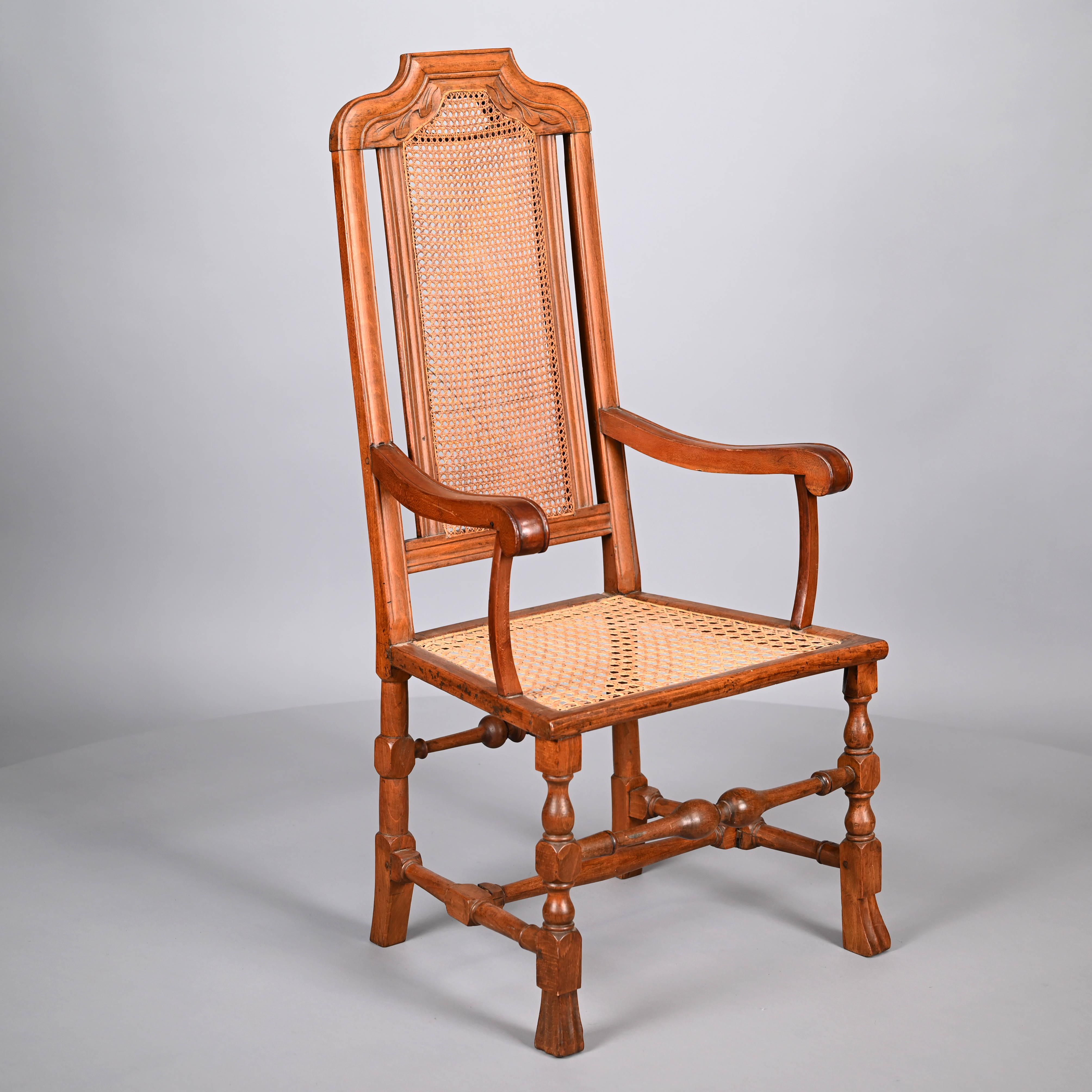 At Auction: William & Mary Walnut and Maple Armchair