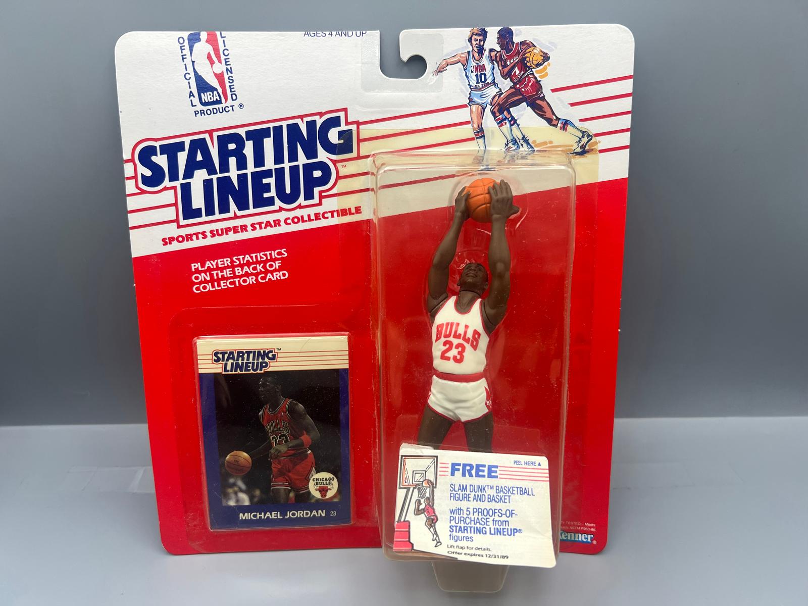 At Auction: 1988 Kenner Starting Lineup Michael Jordan W/ Promo Sticker ...