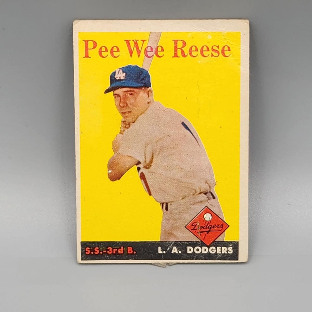 At Auction: 1958 Topps Pee Wee Reese #375 HOF