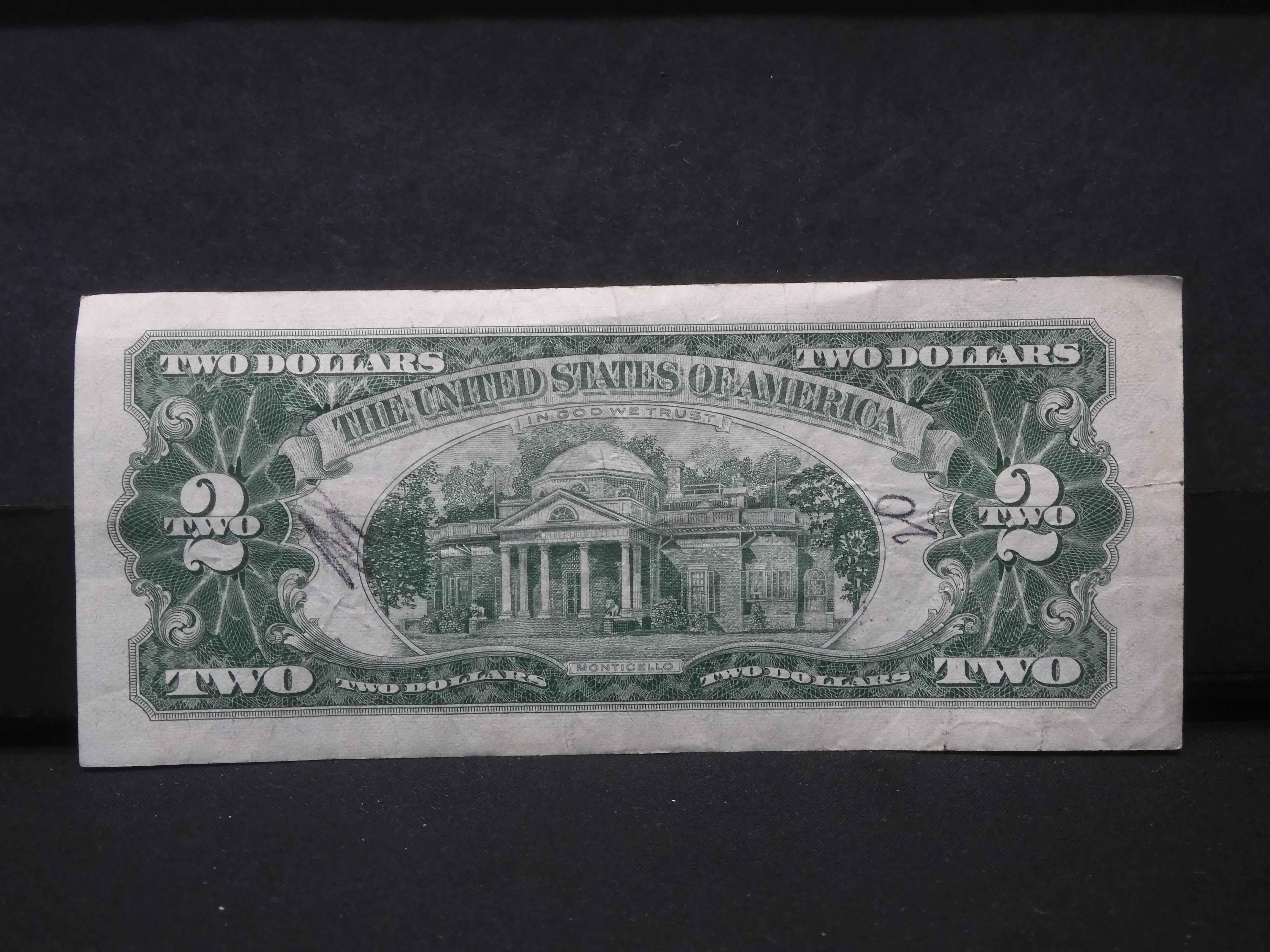 Bid Now: 1963 (CRISP/BOOKENDS), $2 DOLLAR BILL/59 YEARS OLD! - November ...