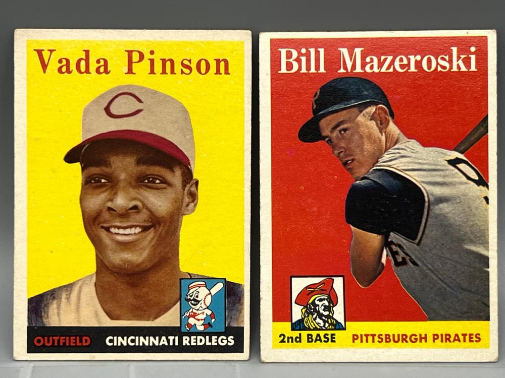 Sold at Auction: 1958 Topps Bill Mazeroski #238 & Vada Pinson RC #420
