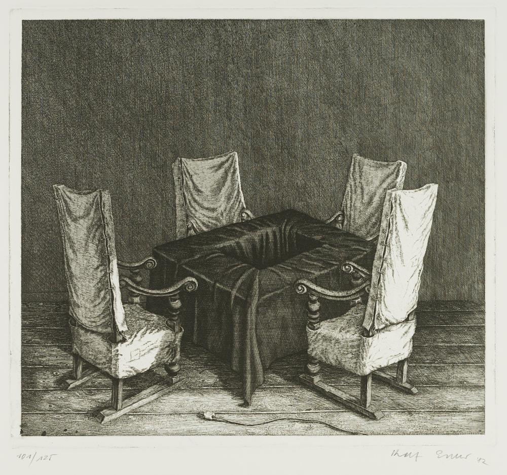 At Auction: Rolf Escher (born 1936 Hagen), R. ESCHER (*1936), Meeting ...