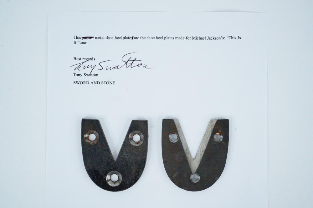At Auction: Michael Jackson Metal Shoe Heel Plates Made For "This Is It ...