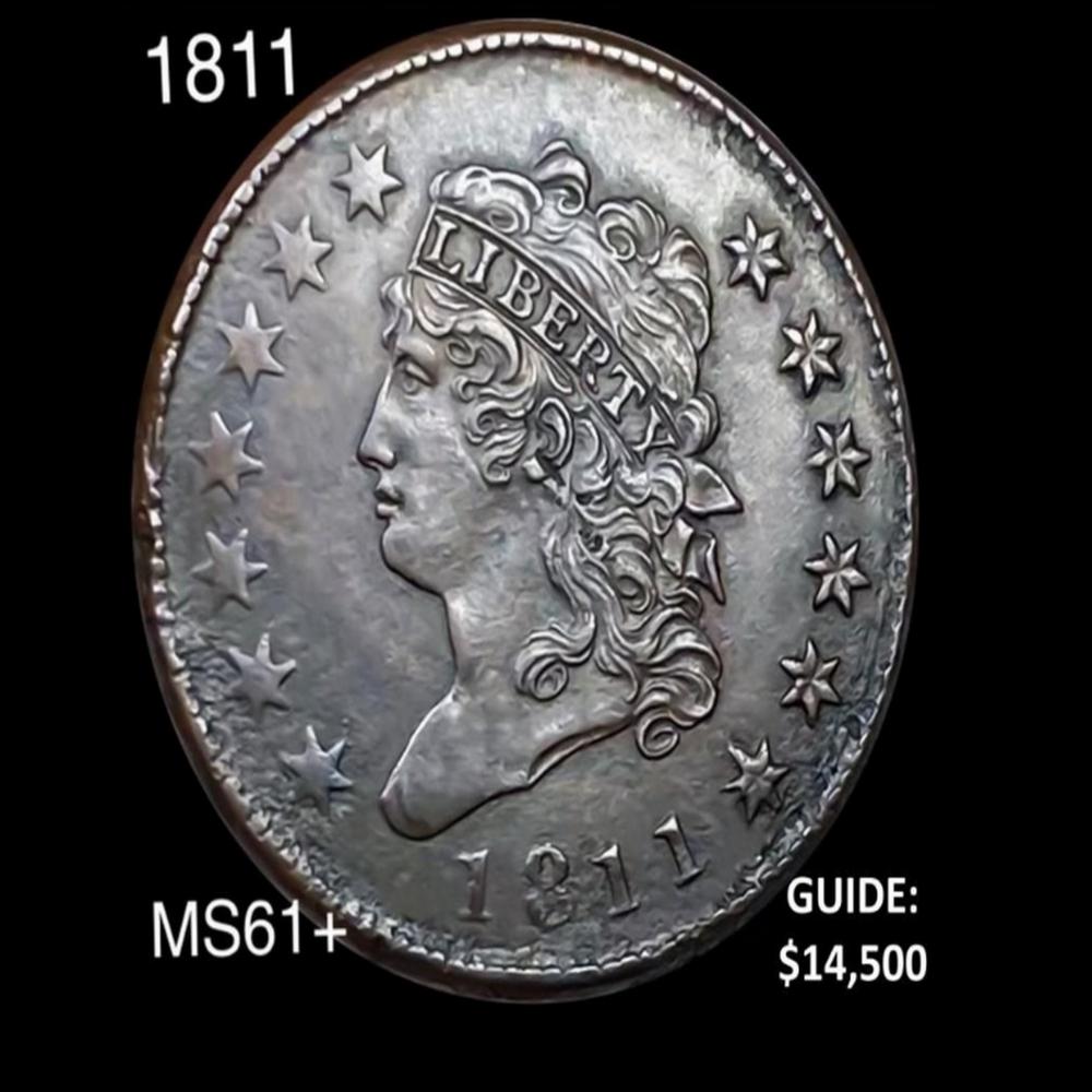 Sold Price: 1811 Classic Head Large Cent UNCIRCULATED+ - June 6, 0122 ...