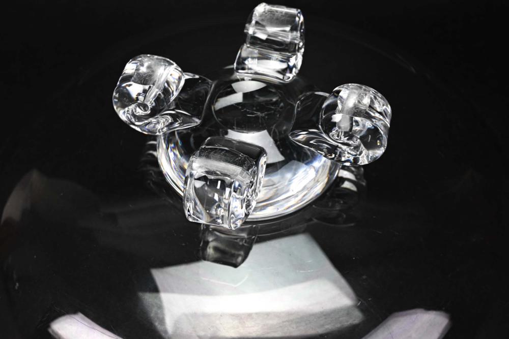 Bid Now: Steuben Crystal Large Round Bowl 4 Scrolled Feet - December 5 ...