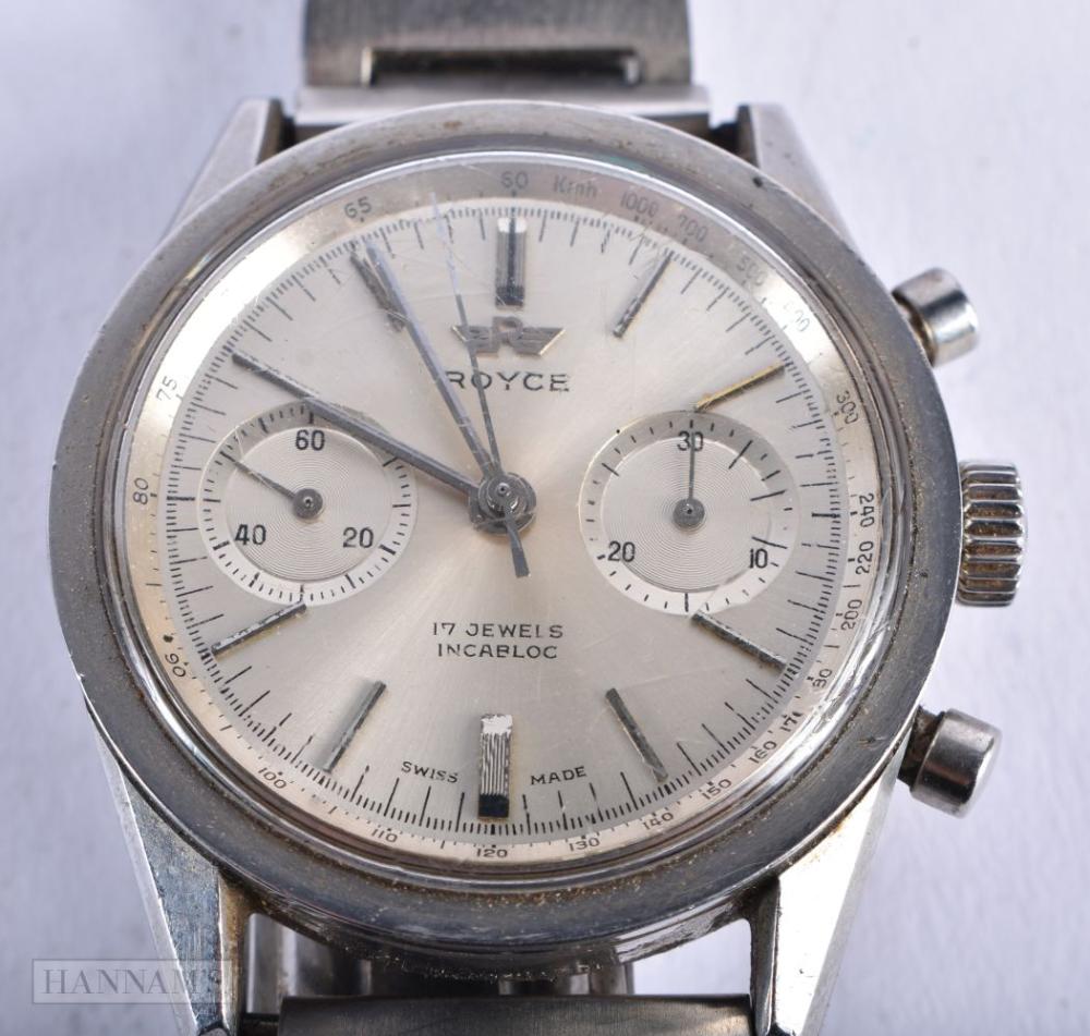 At Auction: Mens Vintage Royce Chronograph Watch. Movement - Hand-Wind ...