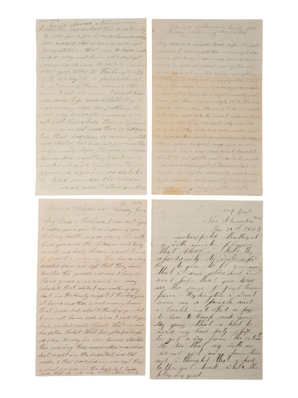 At Auction: [CIVIL WAR]. Archive of correspondence from Private Hial ...