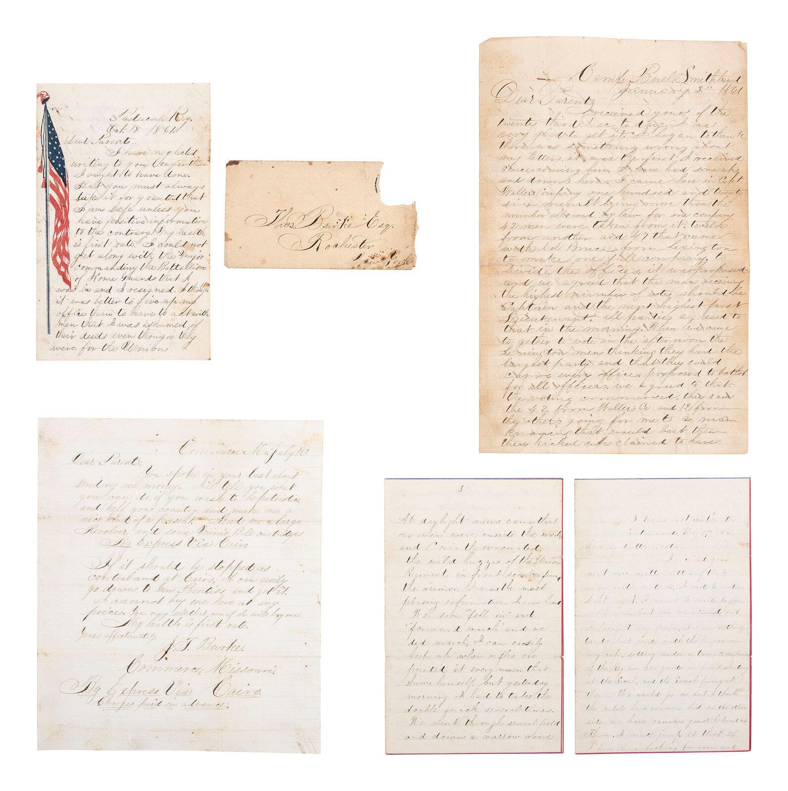 At Auction: [CIVIL WAR]. Civil War letter archive of brothers George ...