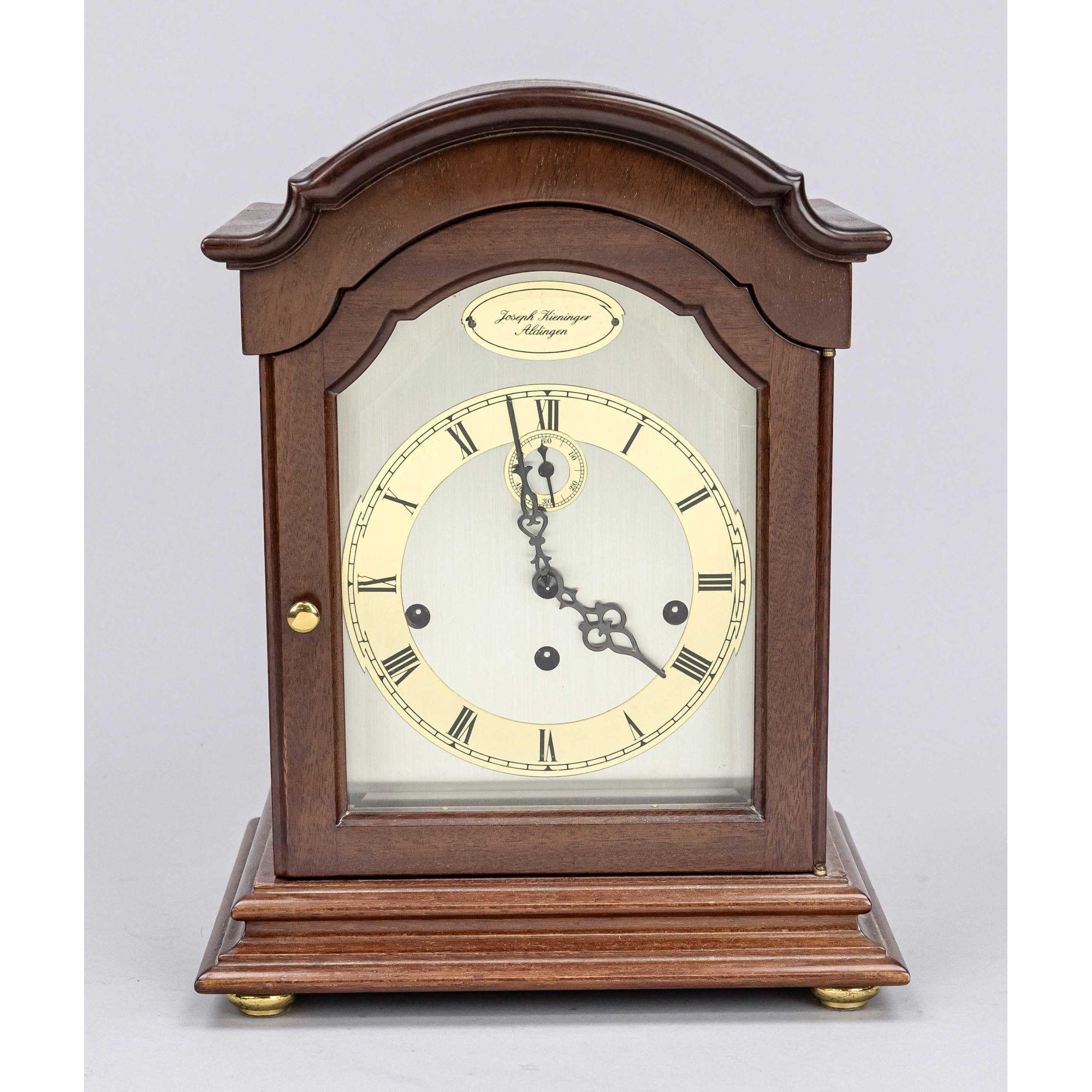 At Auction: Watches, KIENINGER TABLE CLOCK, MAHOGANY, 2ND H