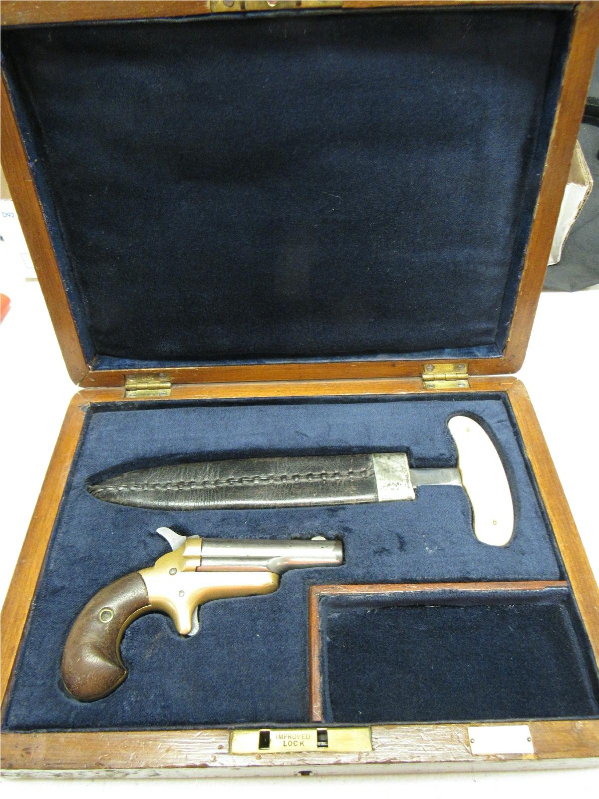 Sold Price: Cased Colt Pistol 38 Cal. Swing Barrel, Bone Handle Push ...