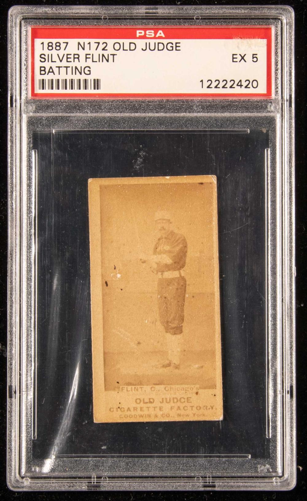 Sold at Auction: 1887 N172 Old Judge Silver Flint (Bat at ready nearly ...