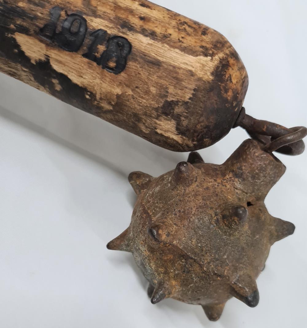 Sold at Auction: WW1 British Australian trench raiding club with ...