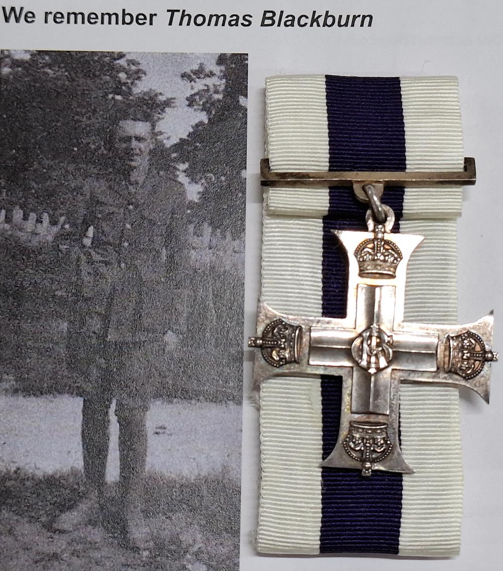 At Auction: WW1 Military Cross to Lieutenant T. Blackburn wounded and ...