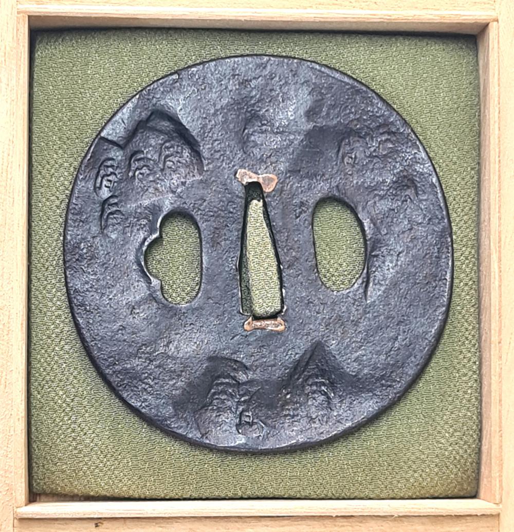 Sold at Auction: 1800’s Edo period boxed Japanese sword Tsuba signed ...