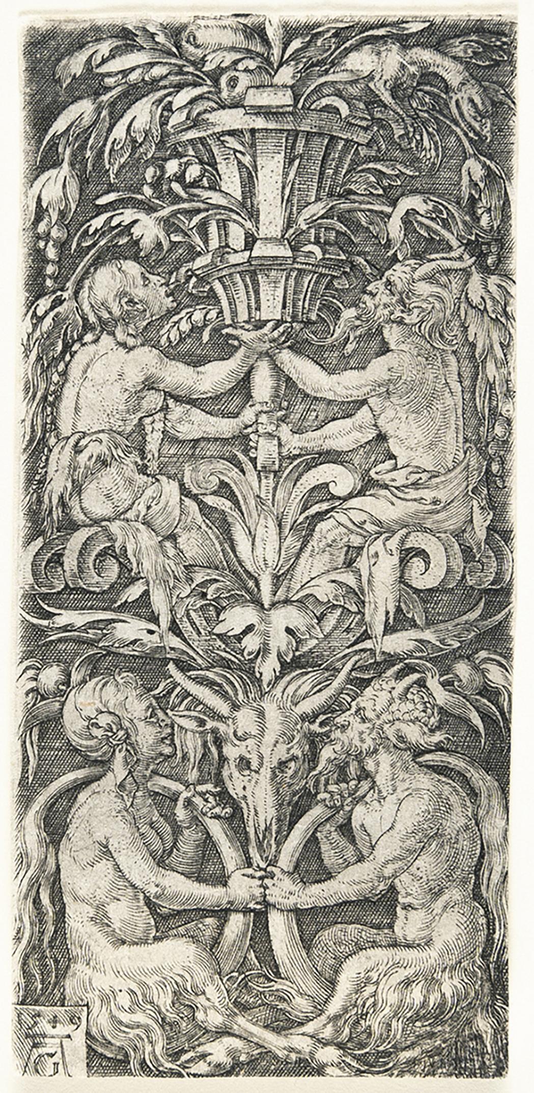 Sold Price: Heinrich Aldegrever – Ornament mit zwei Satyrpaaren ...