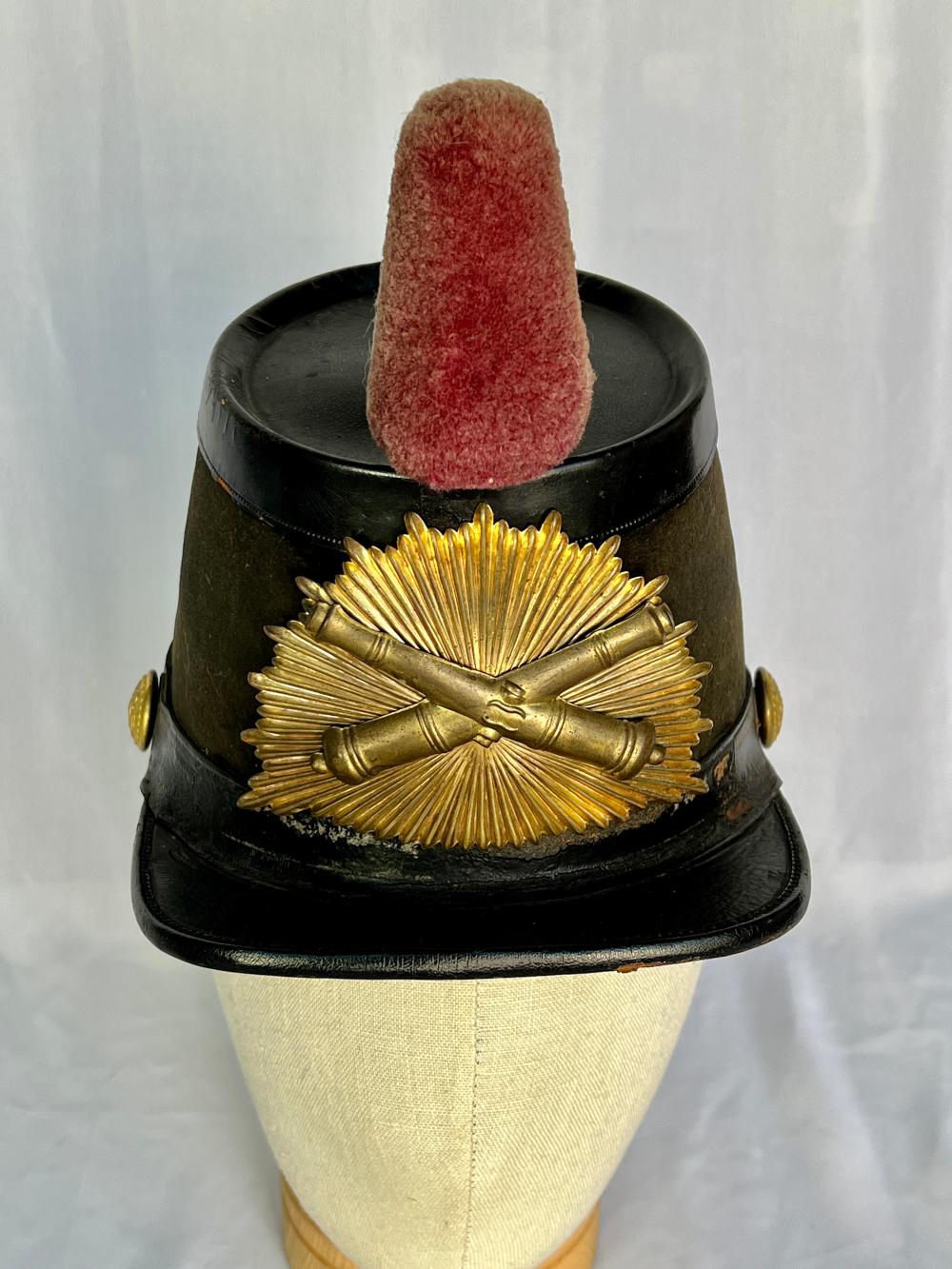 Sold at Auction: Identified Indian Wars Era Mass Militia Artillery Shako