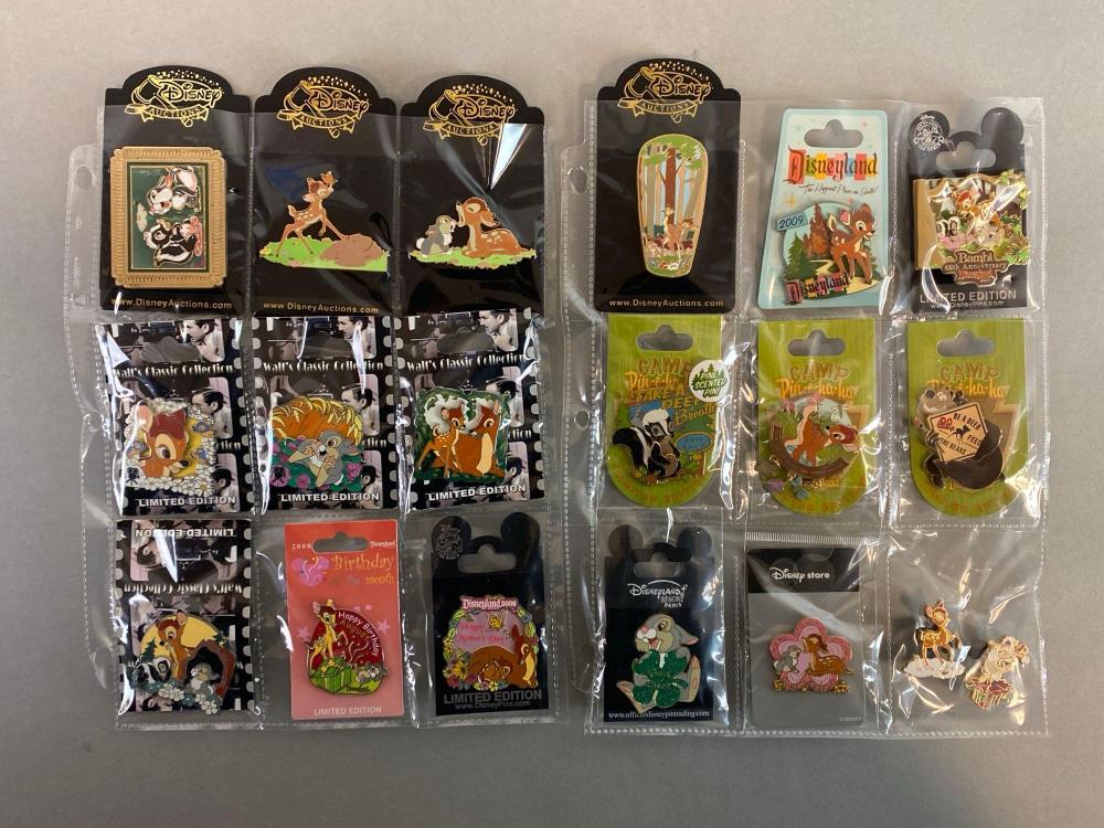 At Auction: Group of 19 Disney Bambi Enamel Pins
