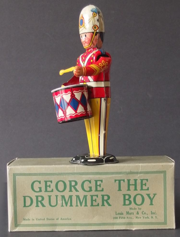 Sold at Auction: MARX GEORGE THE DRUMMER BOY TOY WITH BOX