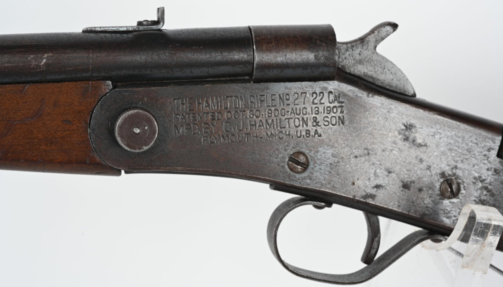 Bid Now: HAMILTON MODEL NO. 27 SINGLE SHOT RIFLE - January 6, 0123 10: ...