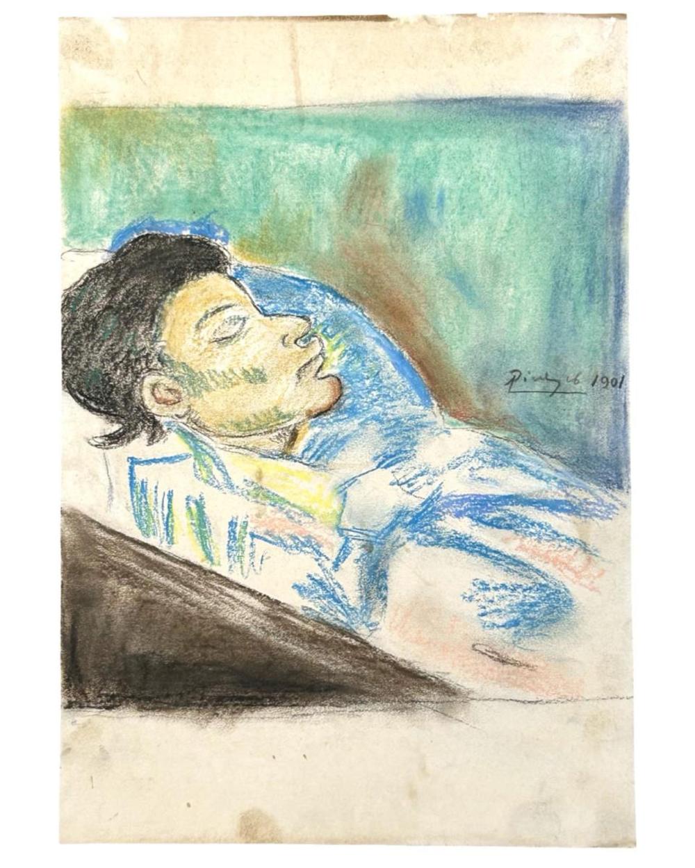 At Auction: Signed Attributed Pablo Picasso Pastel Drawing
