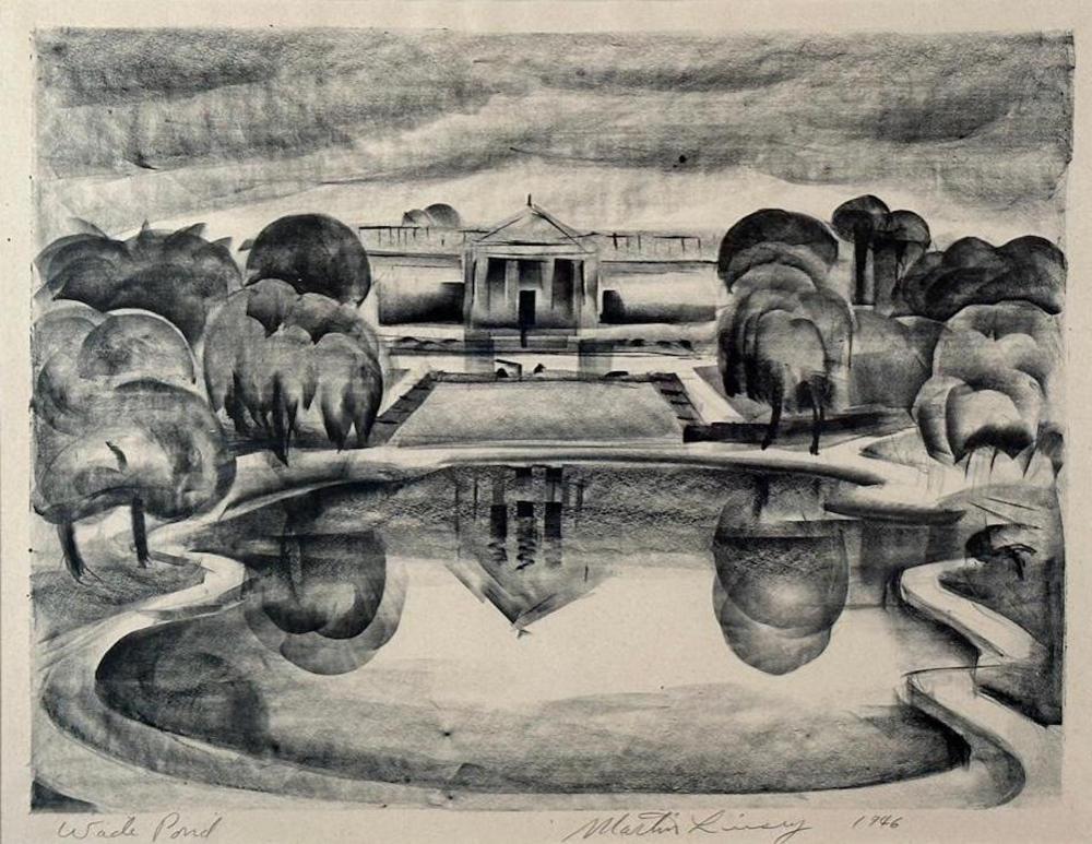 Sold at Auction: Martin Linsey, Martin Linsey Lithograph, " Wade Pond ...